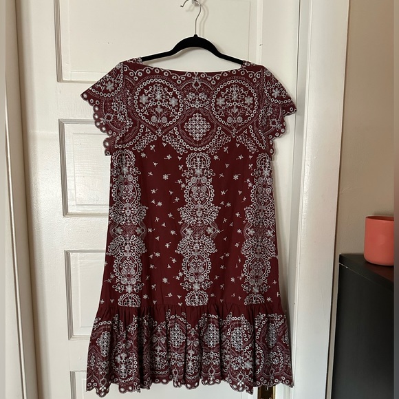 Anthropologie | Dresses | Nwot Feather Bone Anthropology Blue Pattern ...